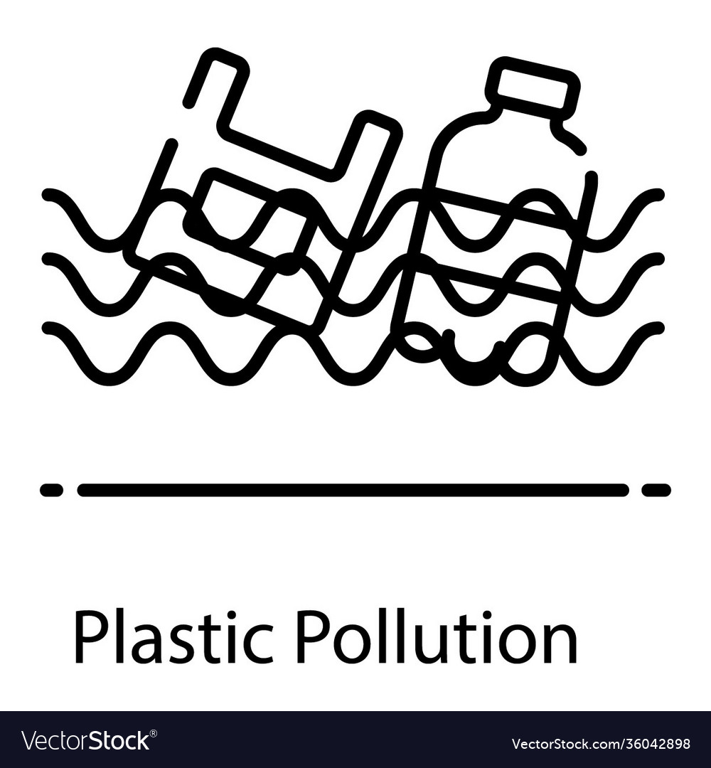 Plastic pollution Royalty Free Vector Image - VectorStock