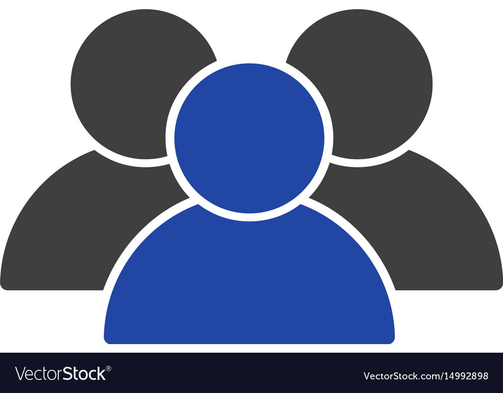 User group flat icon Royalty Free Vector Image