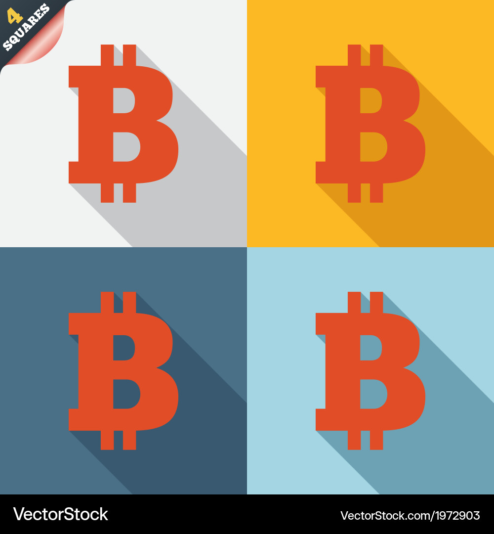 Bitcoin sign icon cryptography currency symbol Vector Image