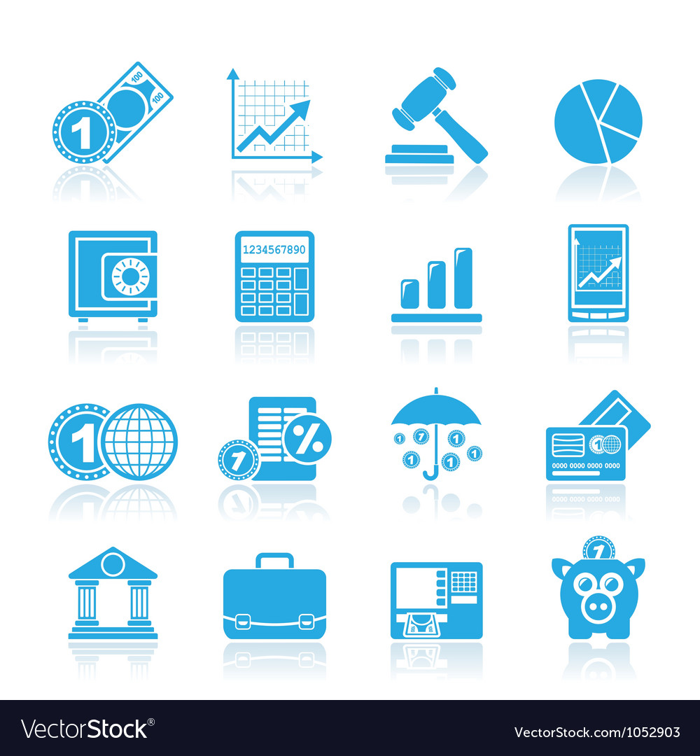 Business and finance icons Royalty Free Vector Image