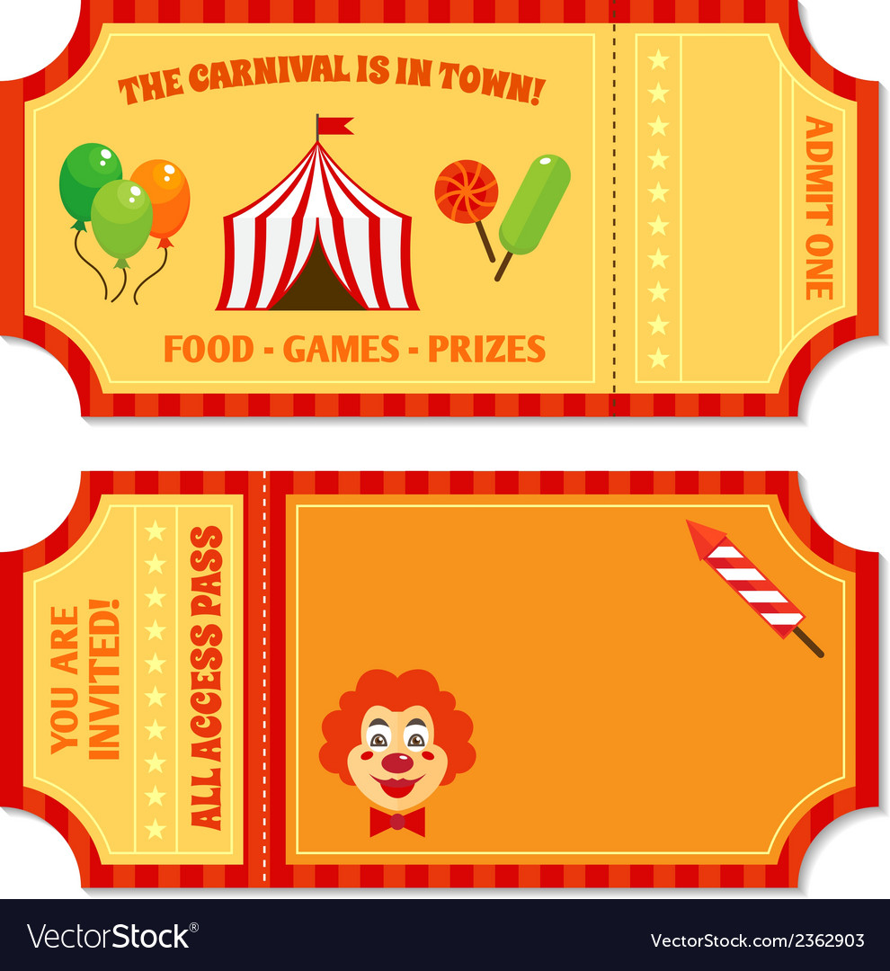 Blank Circus Ticket Template