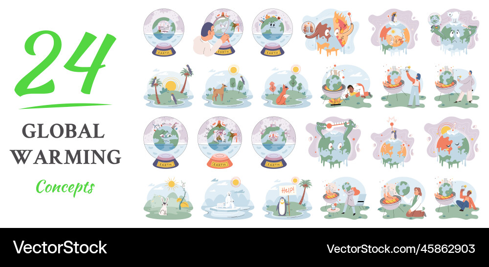 Climate change weather global greenhouse warming Vector Image