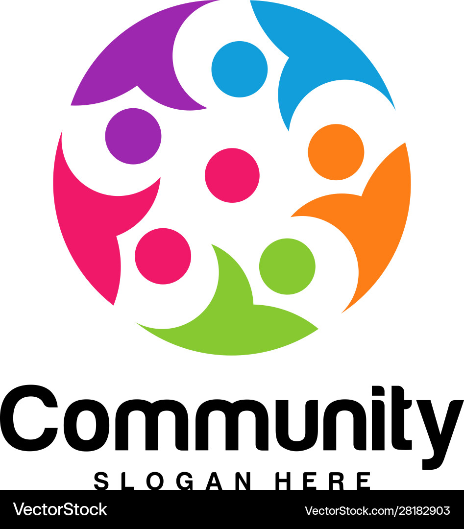 Community logo design inspiration template social Vector Image