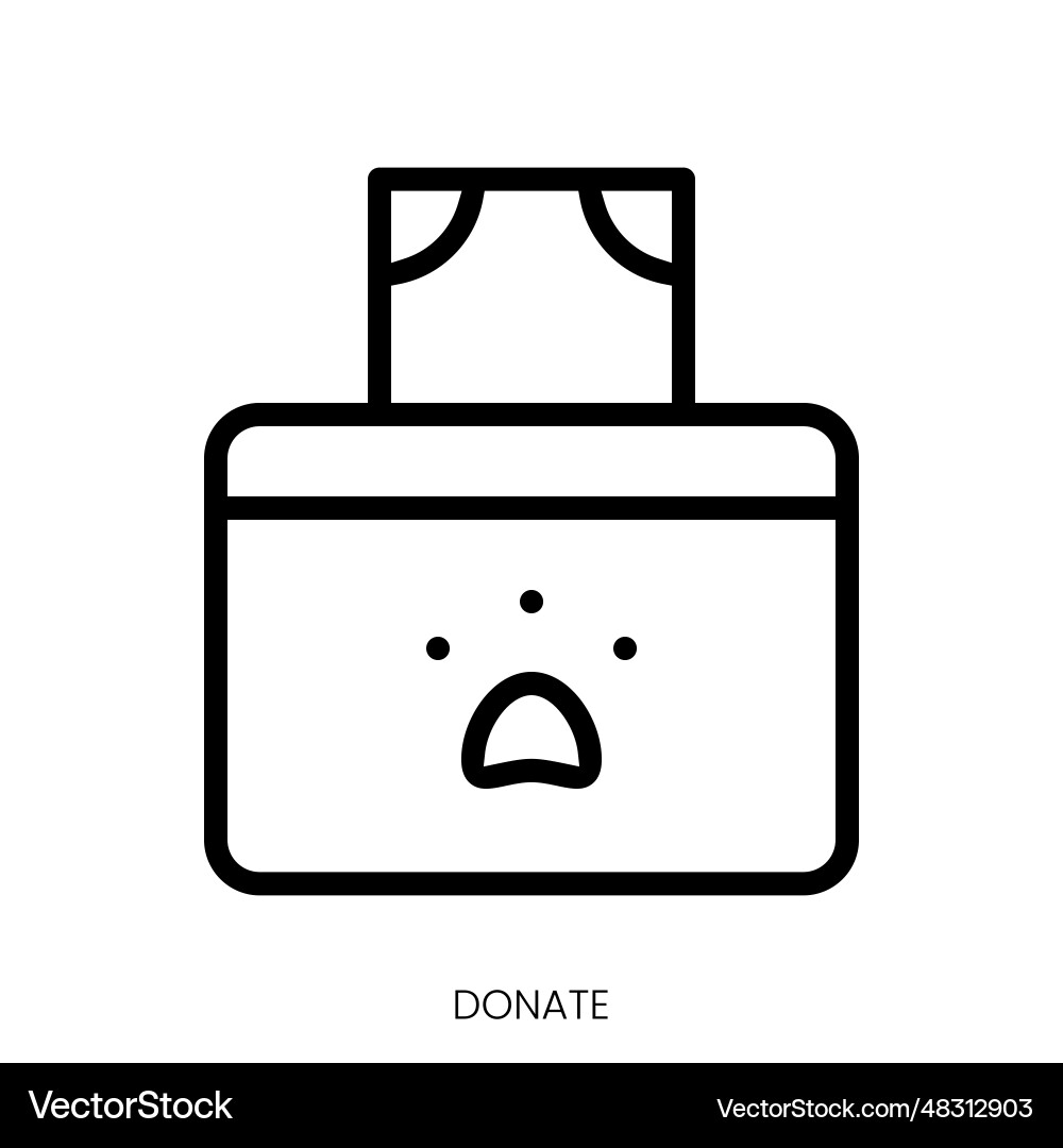 Donate icon line art style design isolated Vector Image