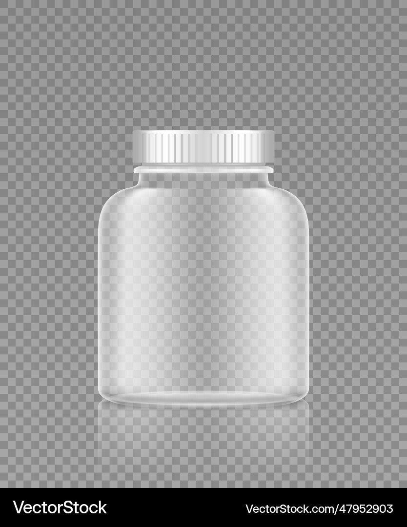 Empty transparent plastic bottle mockup Royalty Free Vector