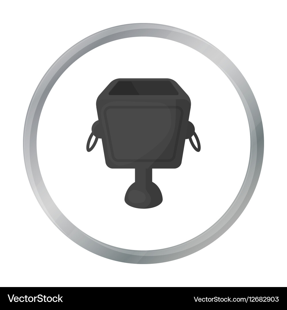 Garbage can icon in cartoon style isolated Vector Image