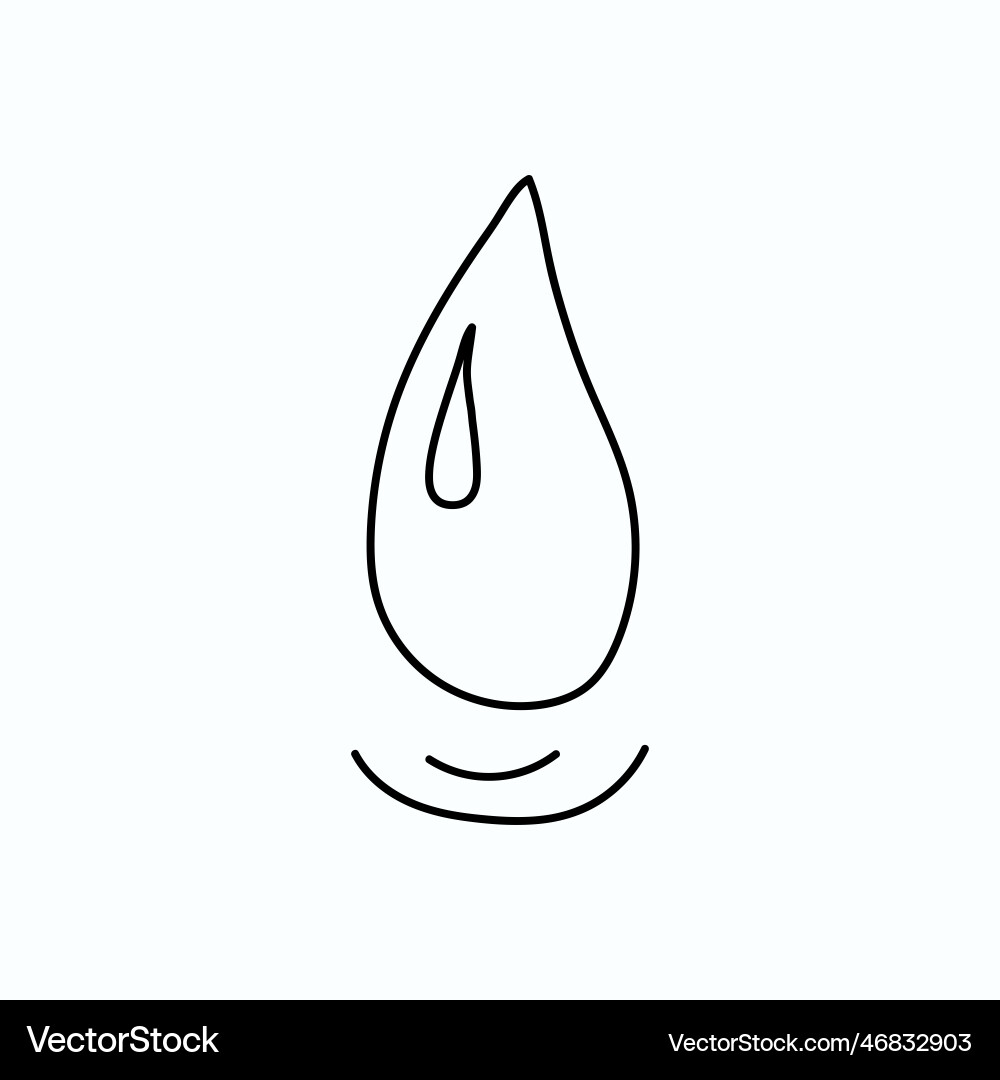 Hand drawn of water drop Royalty Free Vector Image