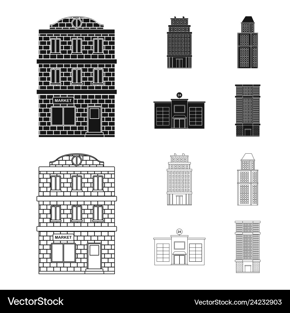 Municipal and center icon Royalty Free Vector Image