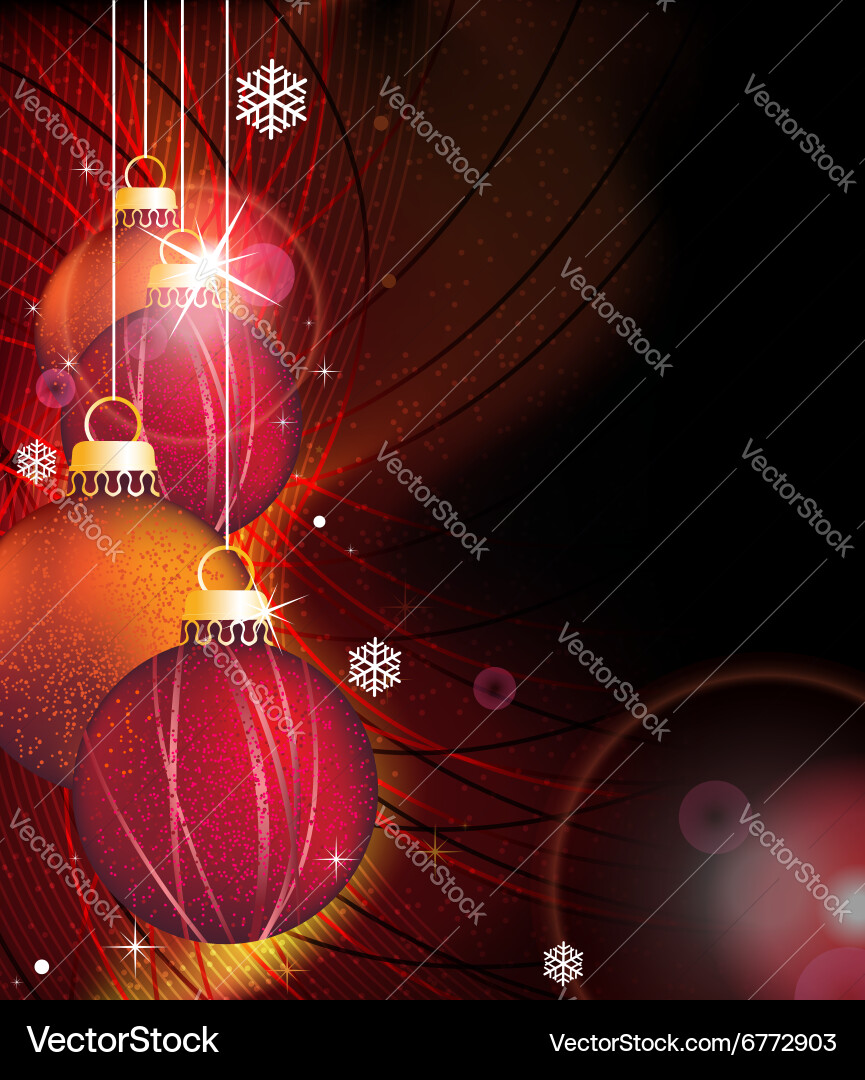 Red christmas balls Royalty Free Vector Image - VectorStock