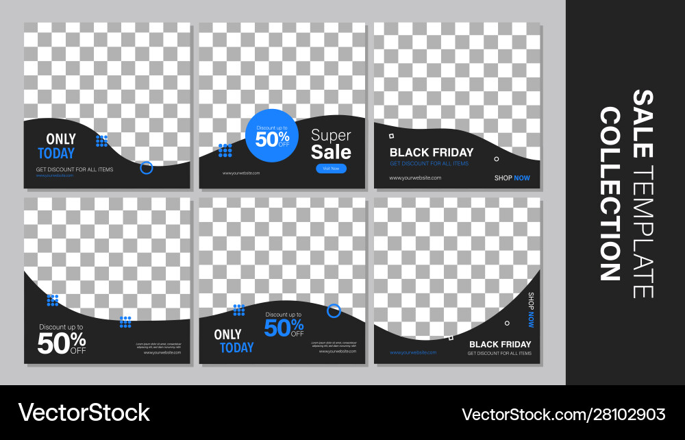 Sale template collection for promotion Royalty Free Vector