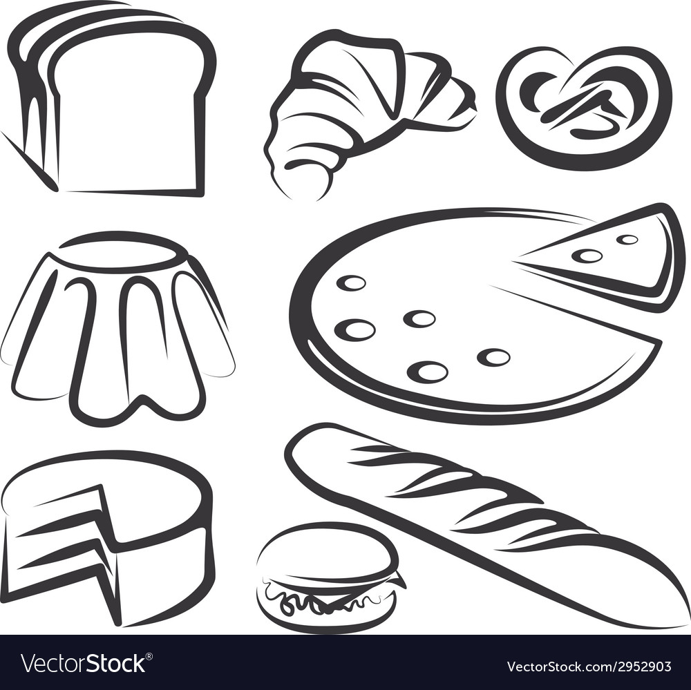 Set baking items Royalty Free Vector Image - VectorStock