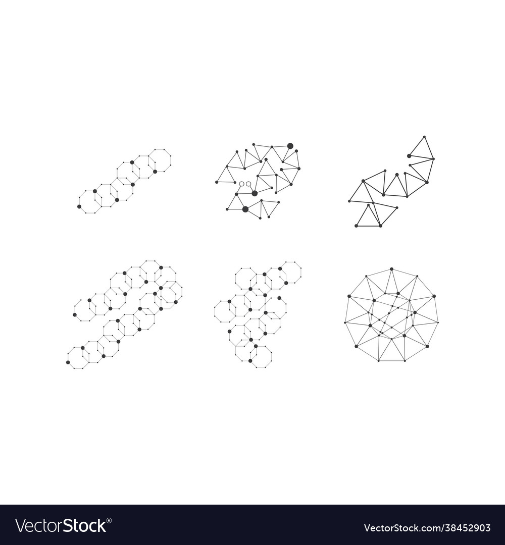 Set polygonal Royalty Free Vector Image - VectorStock