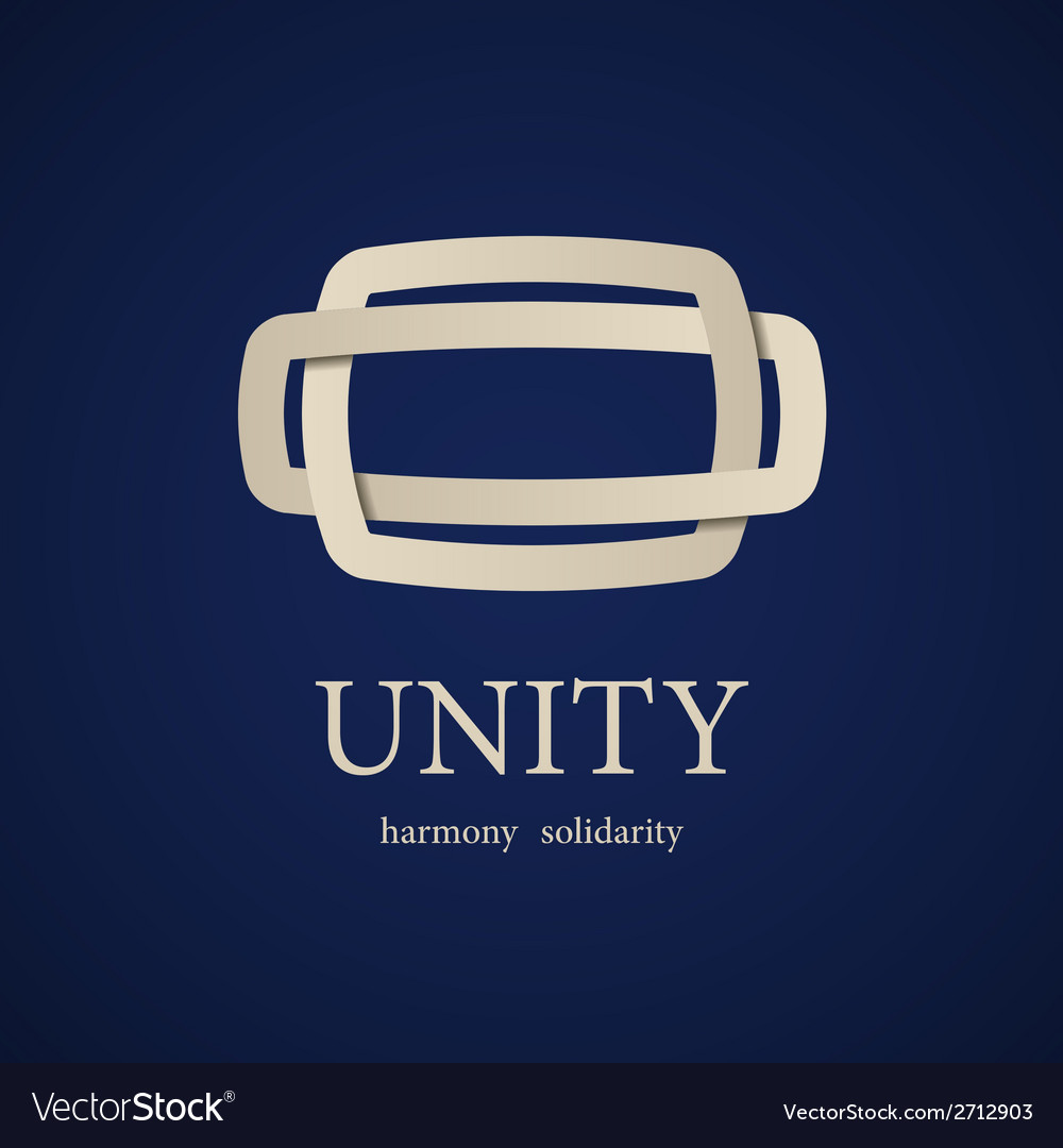 Unity symbol design template Royalty Free Vector Image