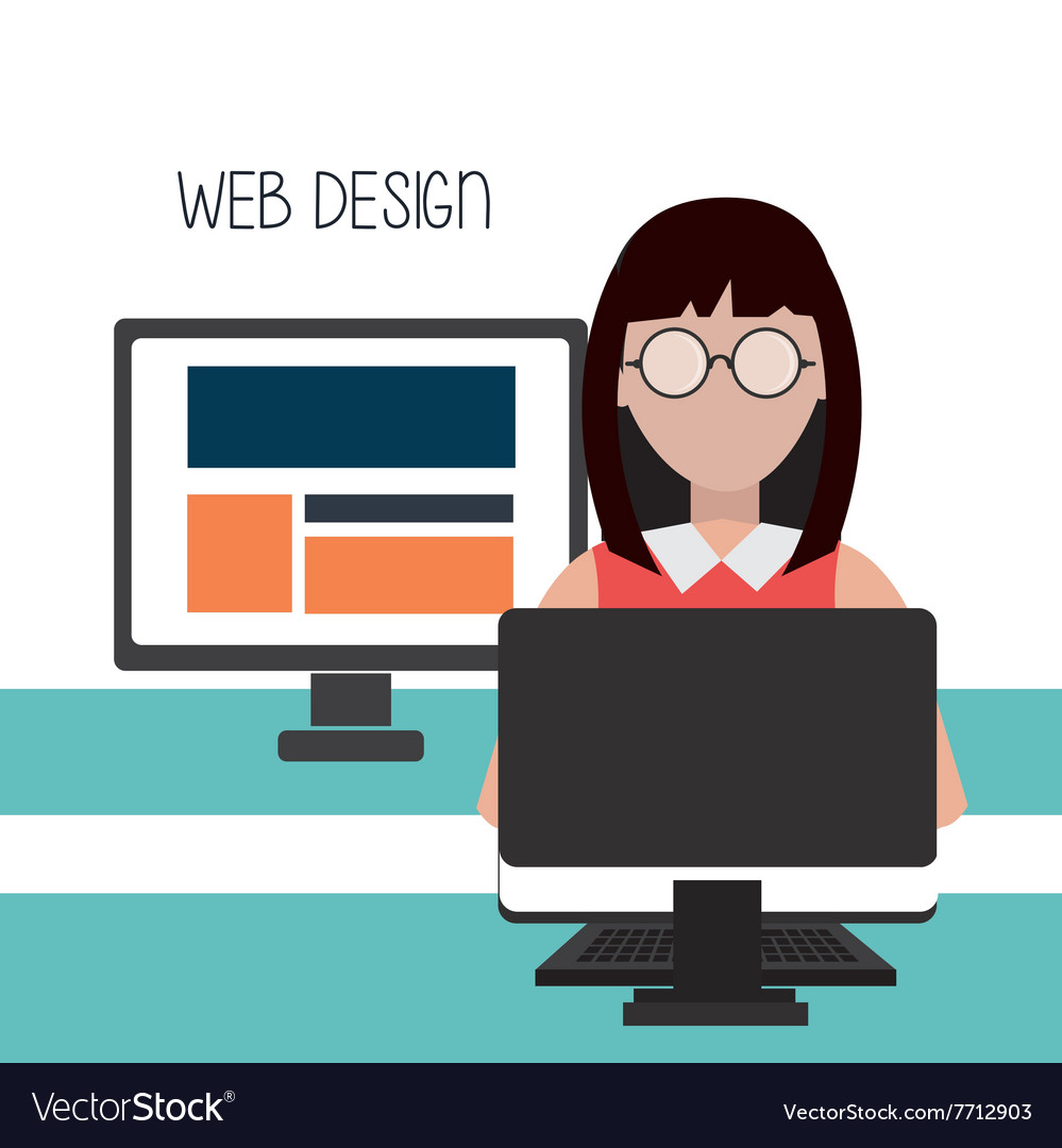 Web development design Royalty Free Vector Image