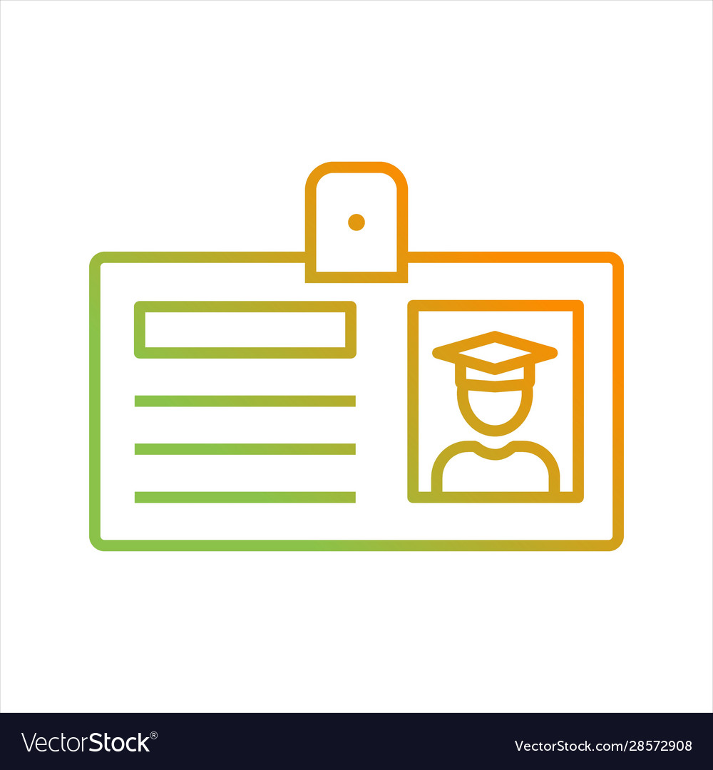 Beautiful id card line icon Royalty Free Vector Image Beautiful id card line icon Royalty Free Vector Image