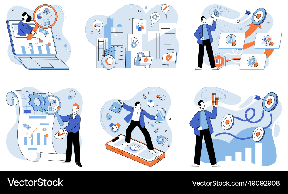 Business objectives employment opportunities Vector Image
