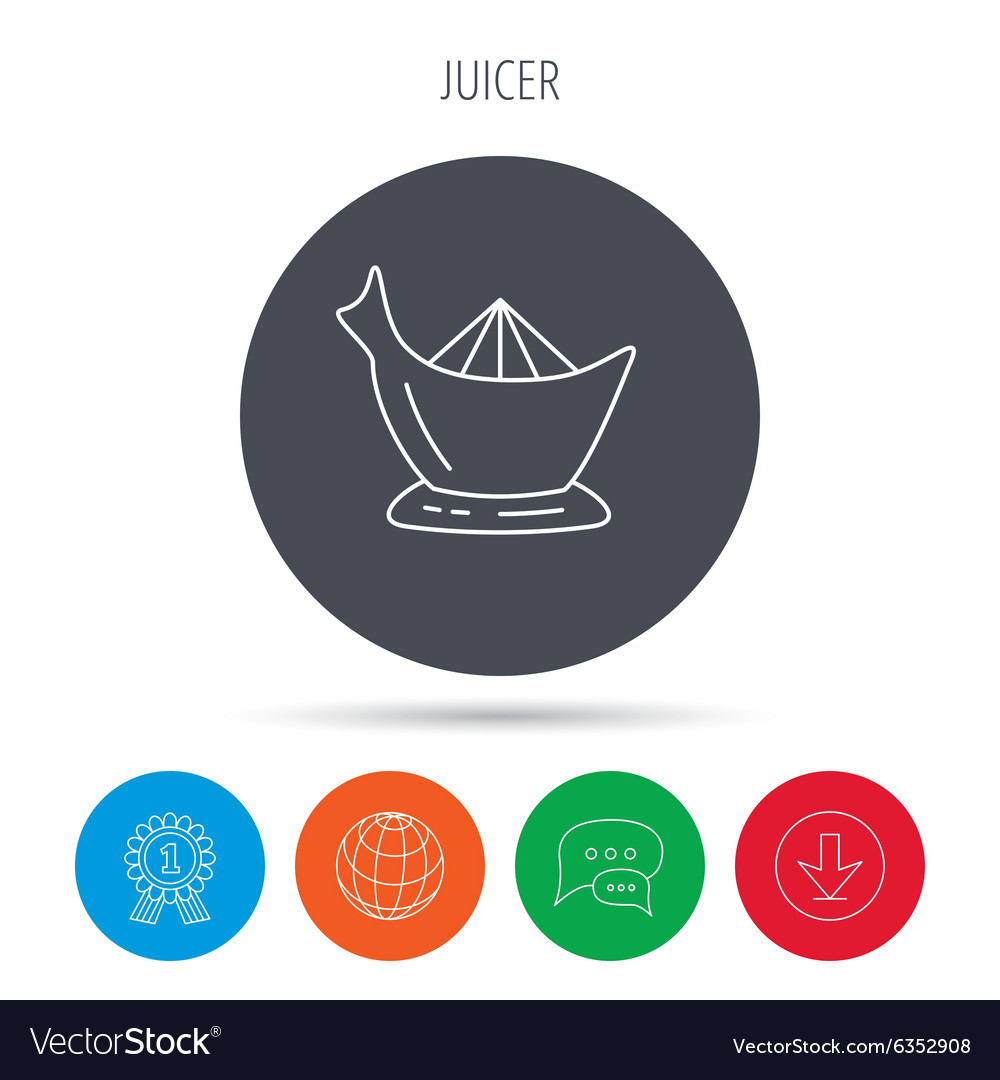 Juicer icon squeezer sign Royalty Free Vector Image