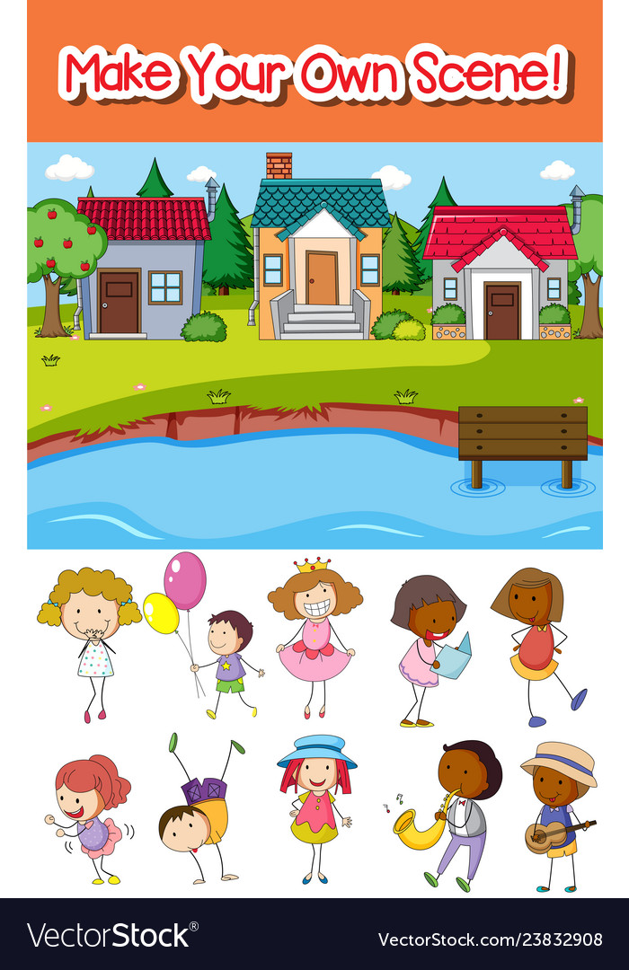 Make your own scene Royalty Free Vector Image - VectorStock