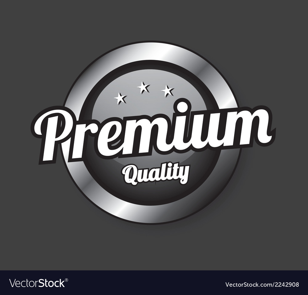 Premium button over gray background Royalty Free Vector