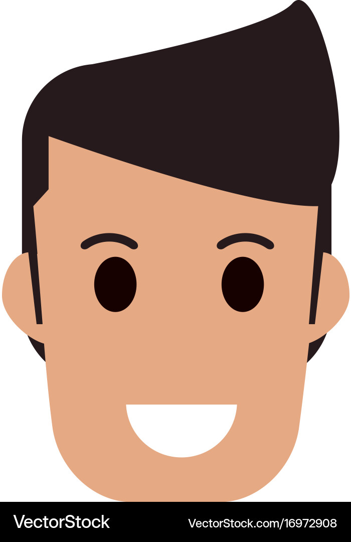 Smiling face of man icon image Royalty Free Vector Image