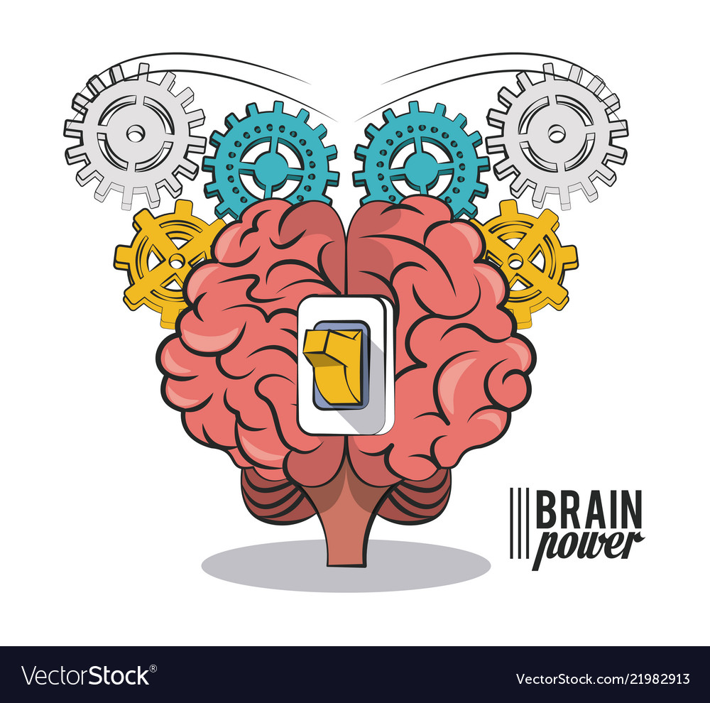 Brain power concept icon Royalty Free Vector Image