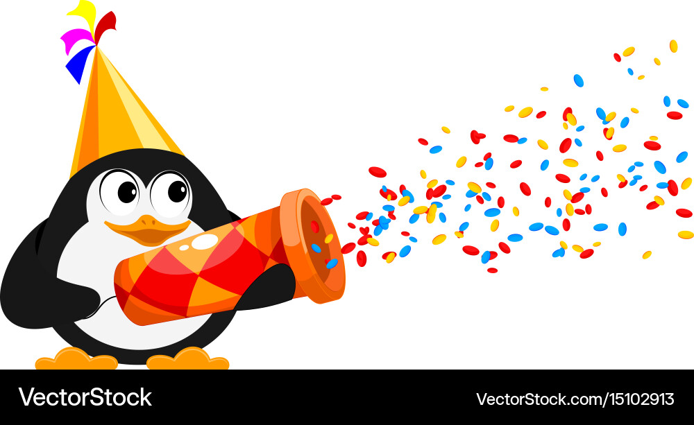Colorful popper on a white background a little Vector Image