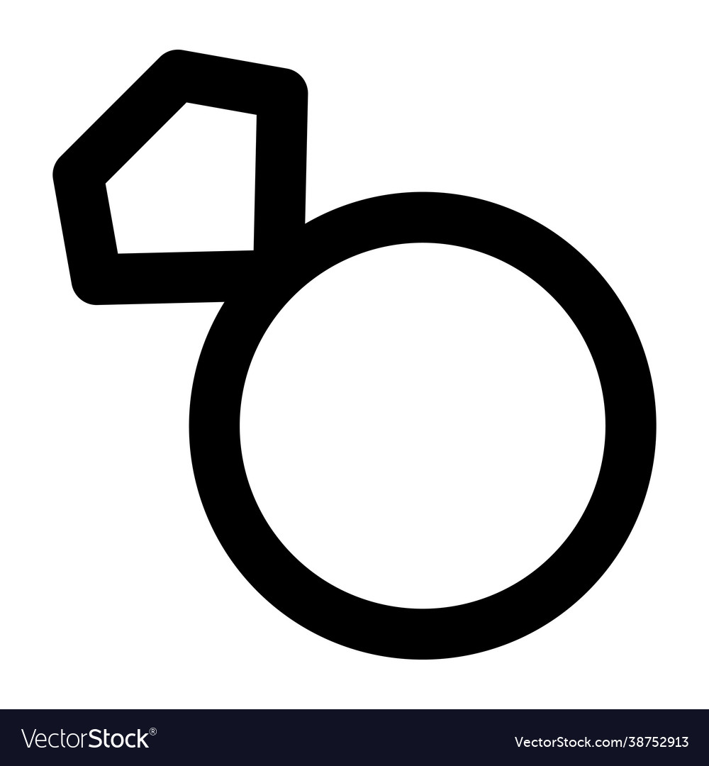 Diamond ring Royalty Free Vector Image - VectorStock