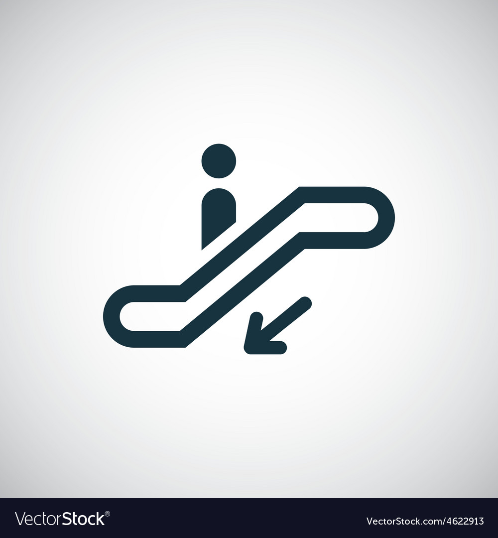 Escalator down icon Royalty Free Vector Image - VectorStock