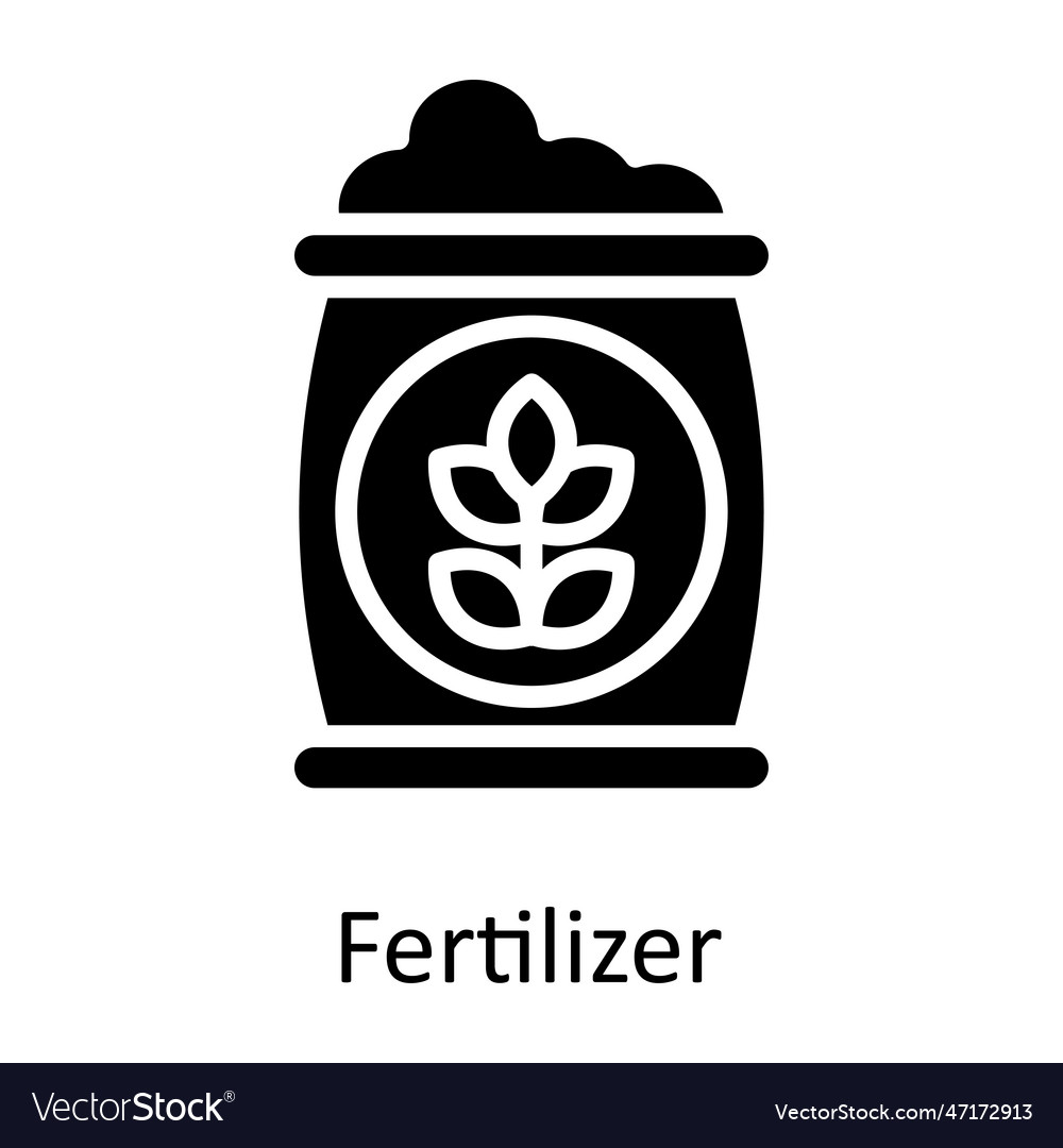 Fertilizer solid icon design Royalty Free Vector Image