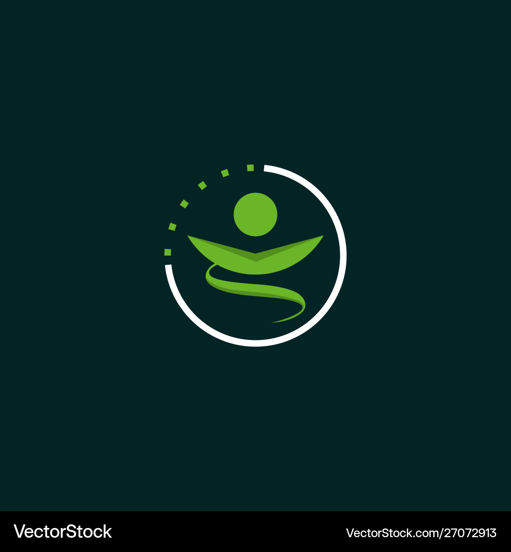 Human fit naturally business logo Royalty Free Vector Image