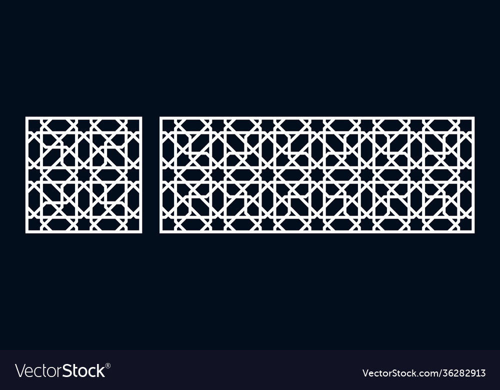 Islamic pattern for laser cutting Royalty Free Vector Image