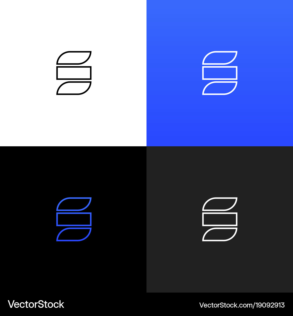 Logo s linear of the letter Royalty Free Vector Image