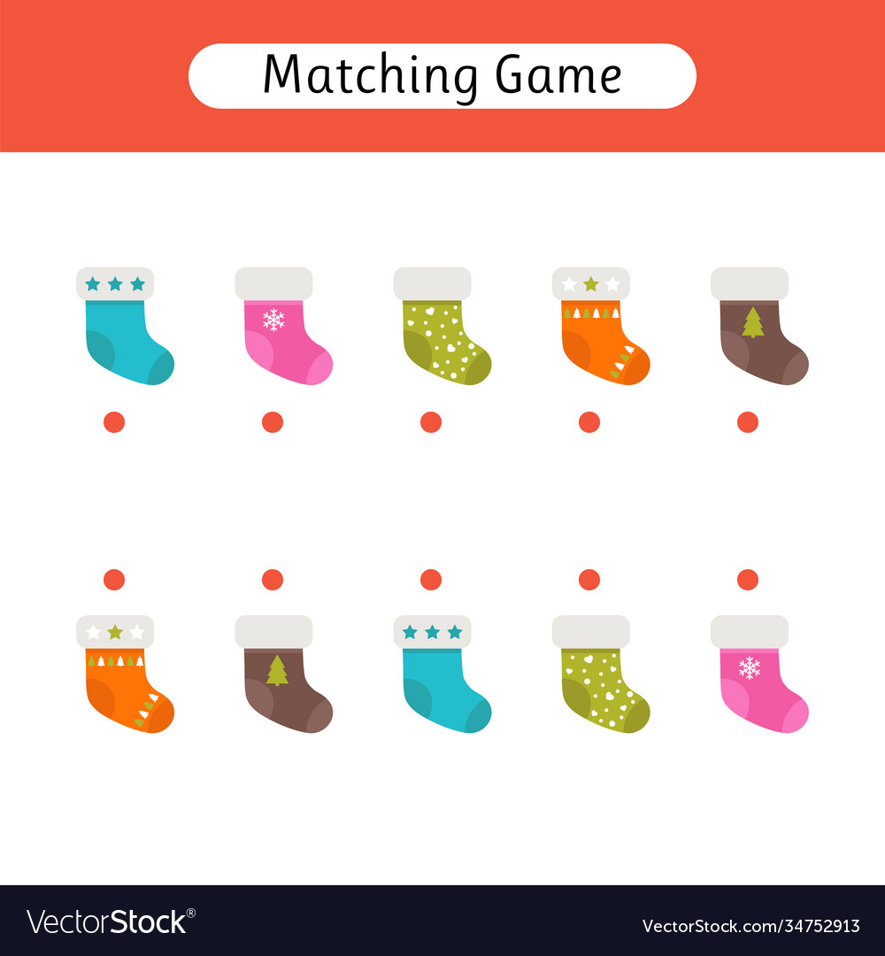Matching game for kids find correct pair Vector Image