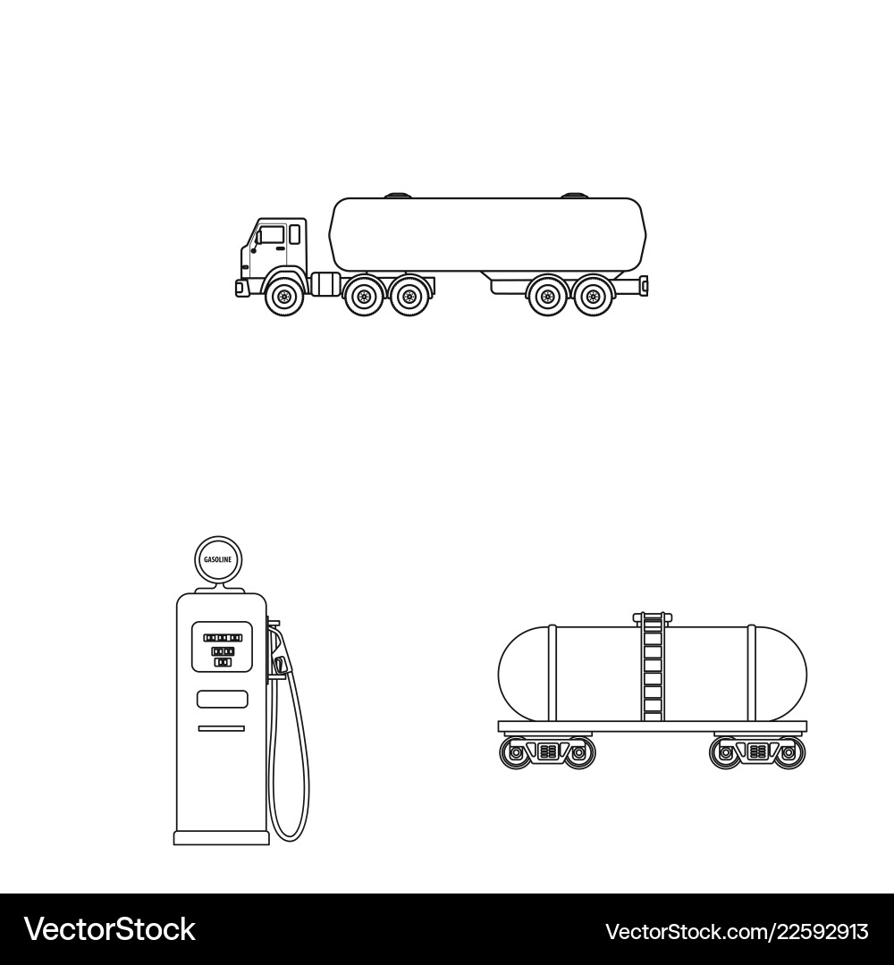 Oil and gas symbol set Royalty Free Vector Image