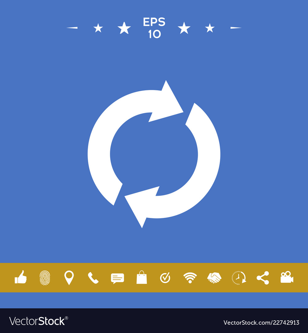 Reset Button Reload Arrows Royalty Free Vector Image
