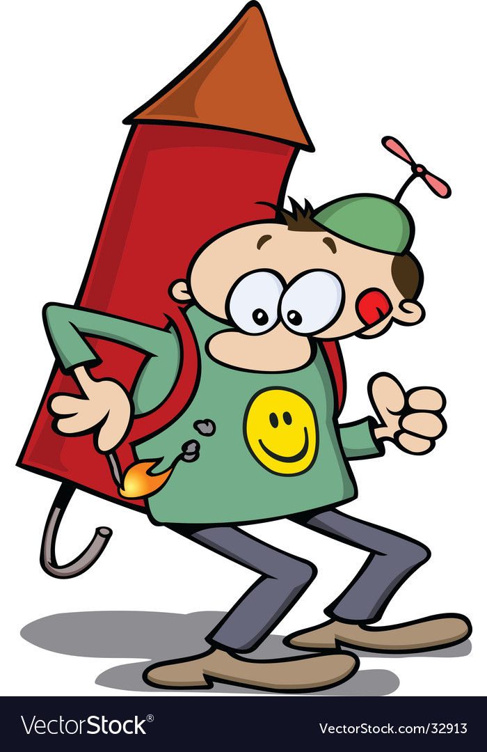 Rocket-man Royalty Free Vector Image - VectorStock