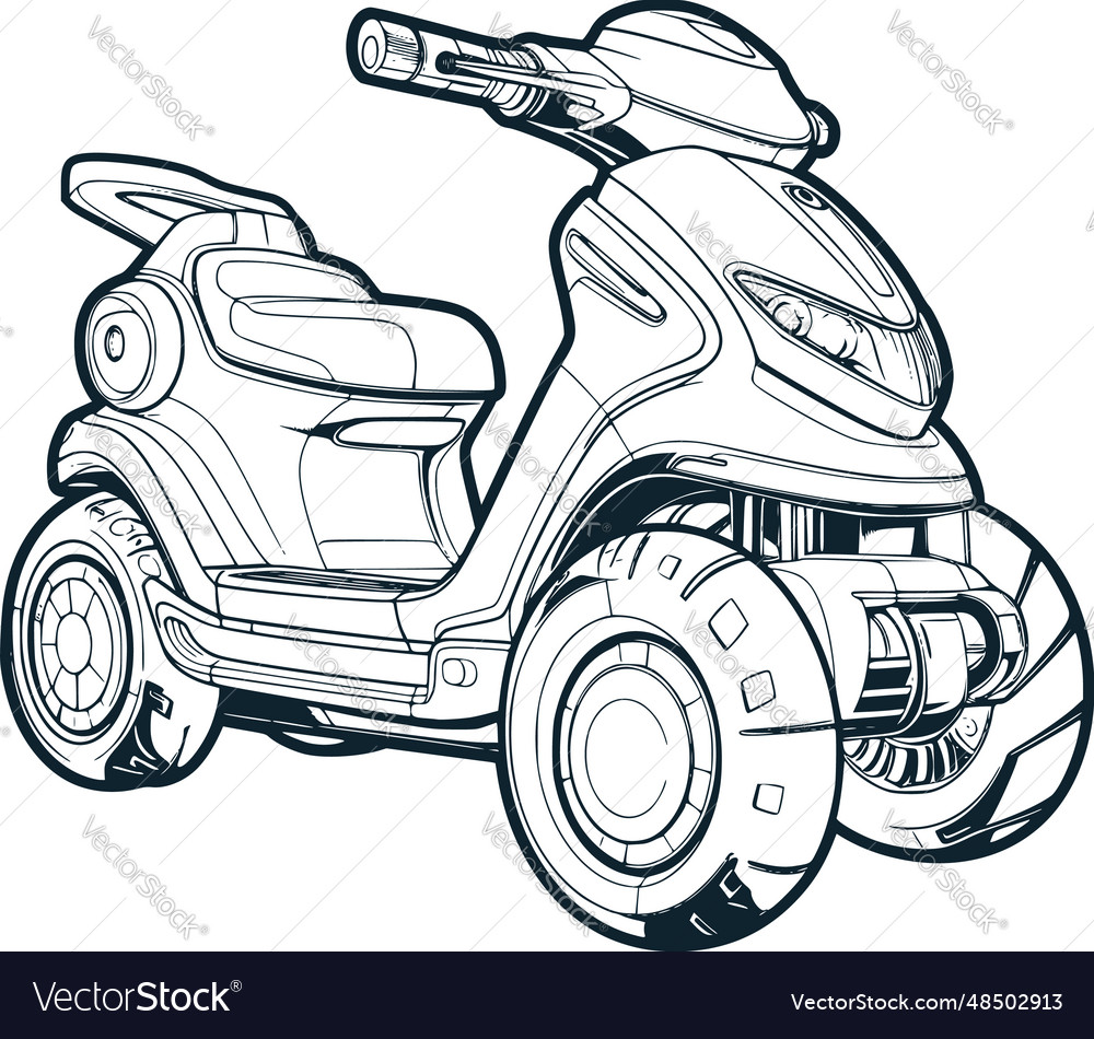 Scooter Royalty Free Vector Image - VectorStock