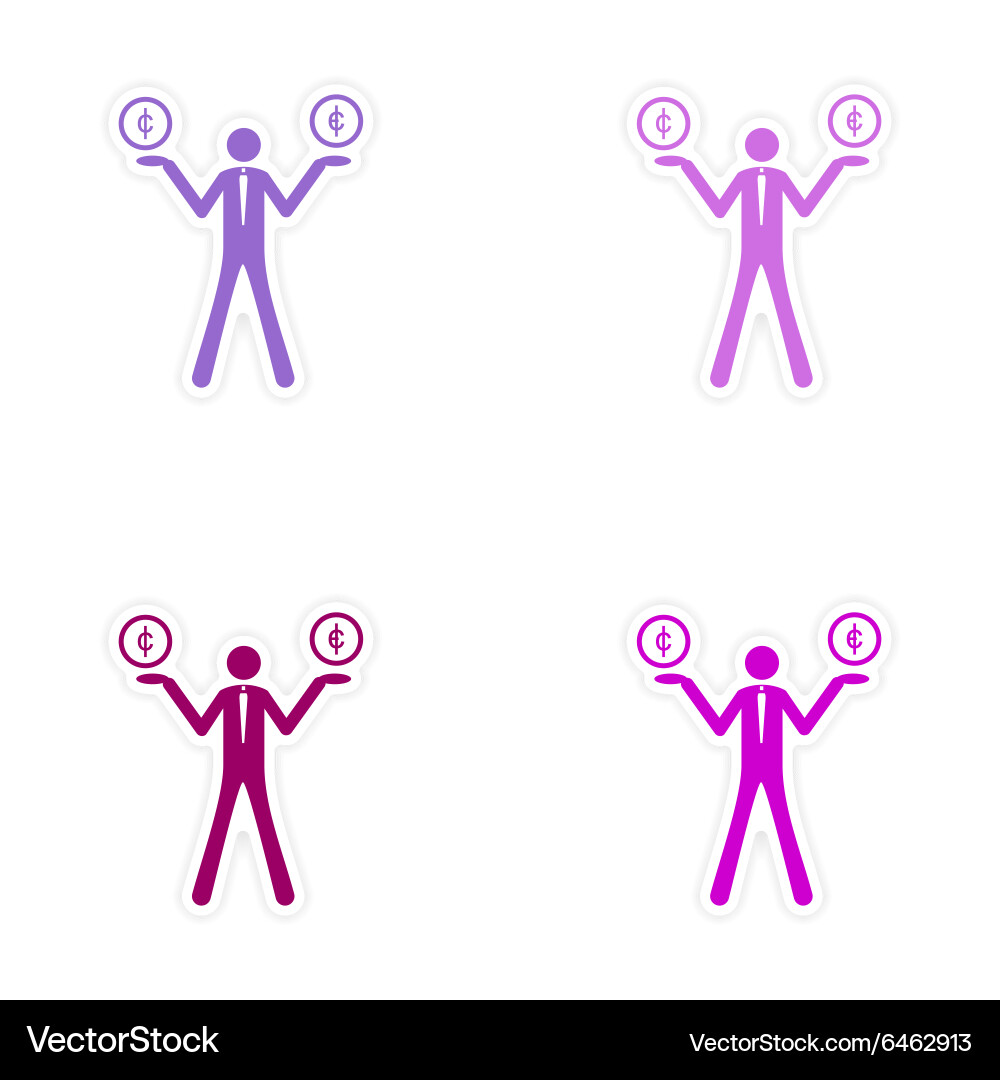 Stylish assembly sticker on paper people Vector Image