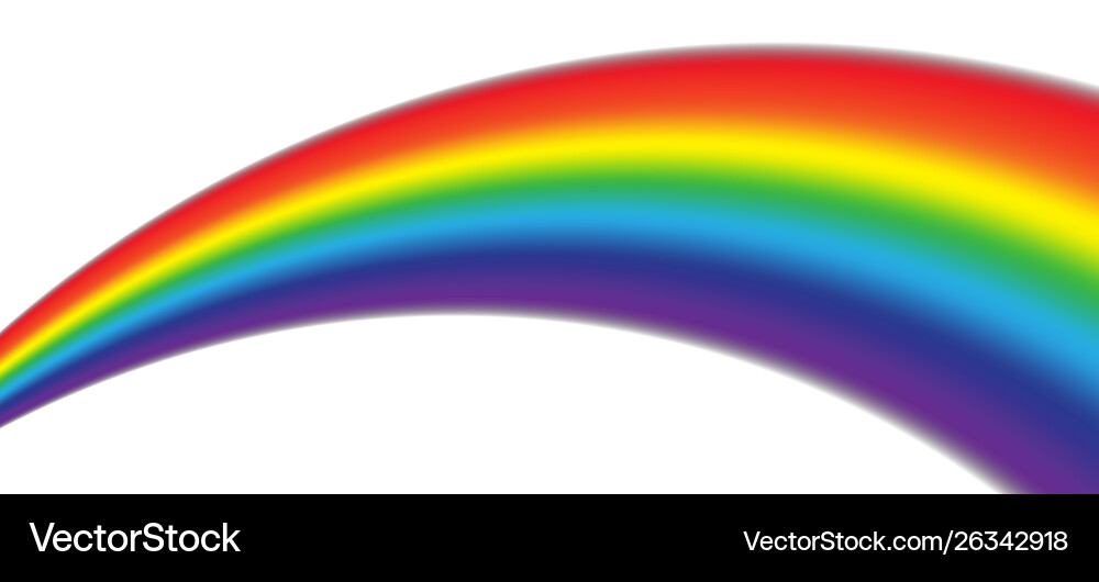 Colorful realistic multicolored rainbow natural Vector Image