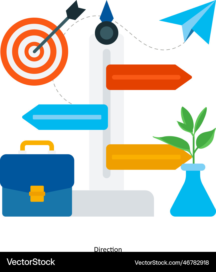 Direction fill outline icons simple stock Vector Image
