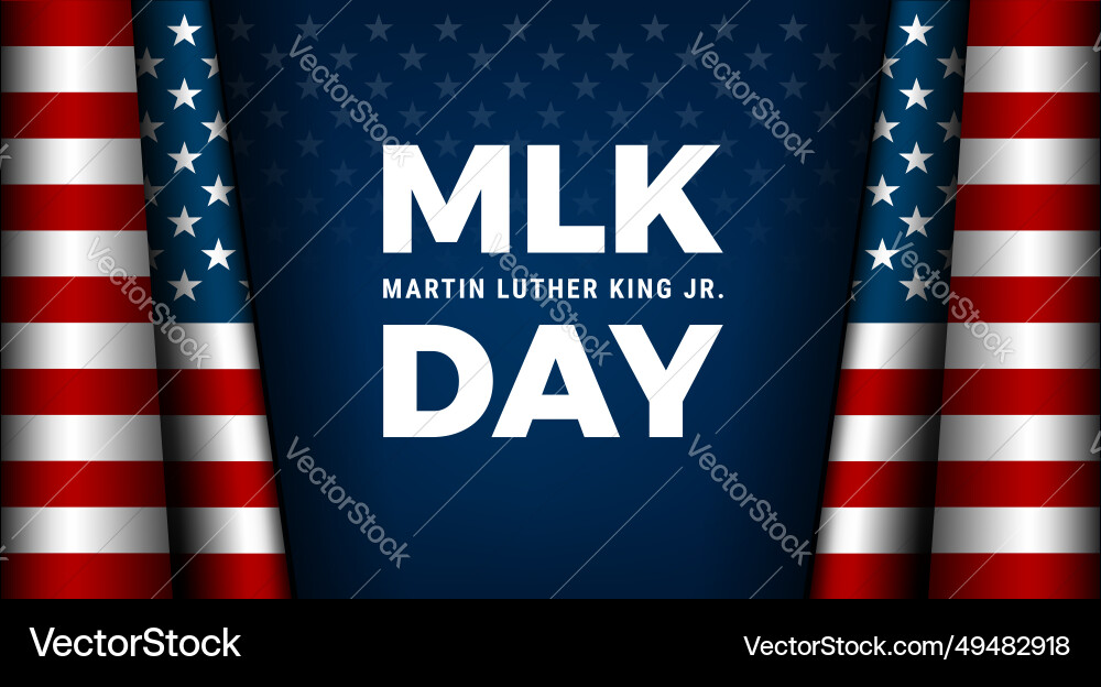 Mlk day typography greeting card design martin Vector Image