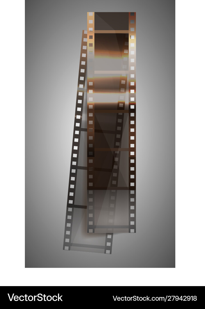Old film strip 3d icon set Royalty Free Vector Image