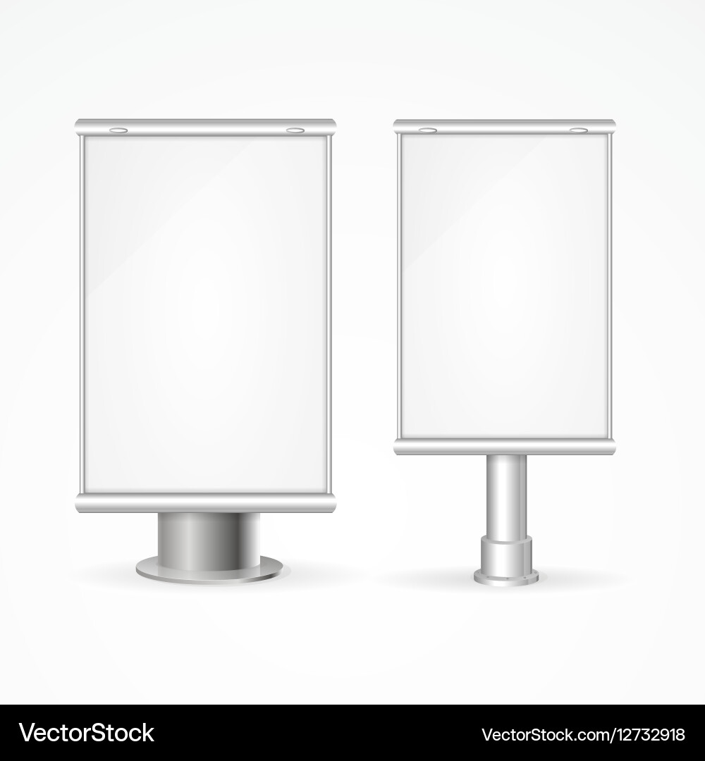 Outdoor advertising stand set Royalty Free Vector Image