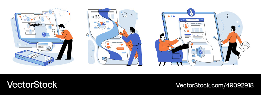 Personal profile social media platforms offer Vector Image