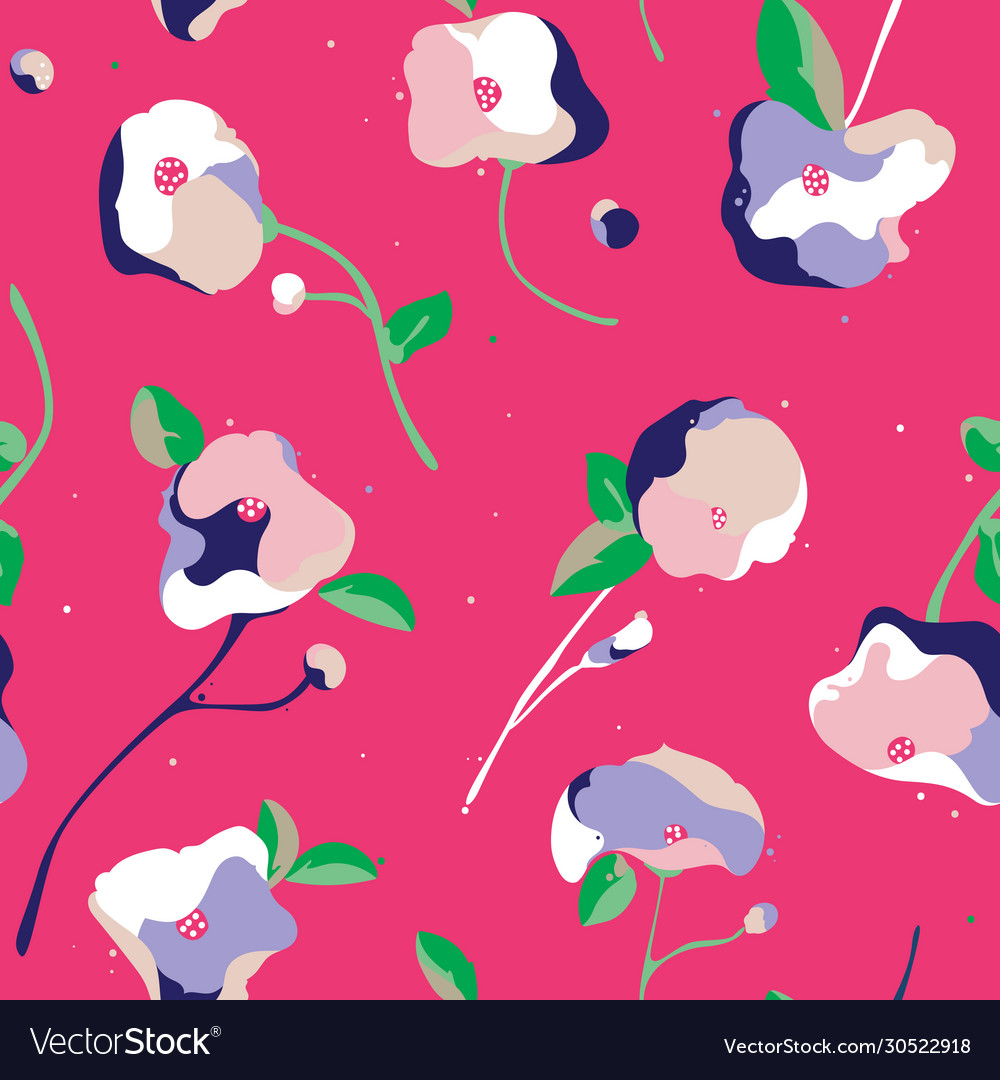 Seamless Pattern With Beautiful Abstract Vector Image