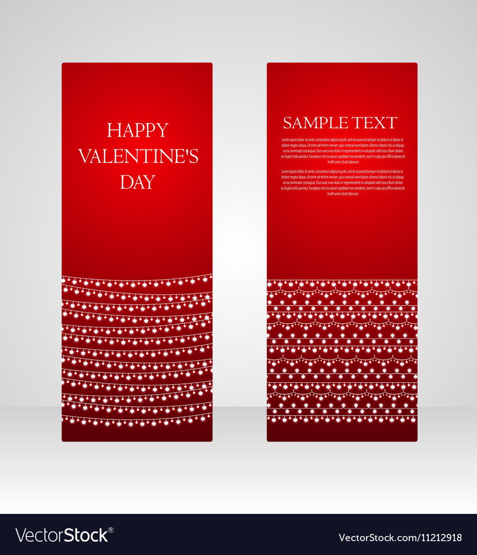 Set of banners valentines day eps 10 Royalty Free Vector