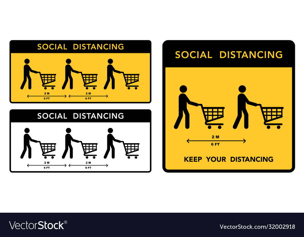 Social distancing banner keep 2 meter Royalty Free Vector Social distancing banner keep 2 meter Royalty Free Vector