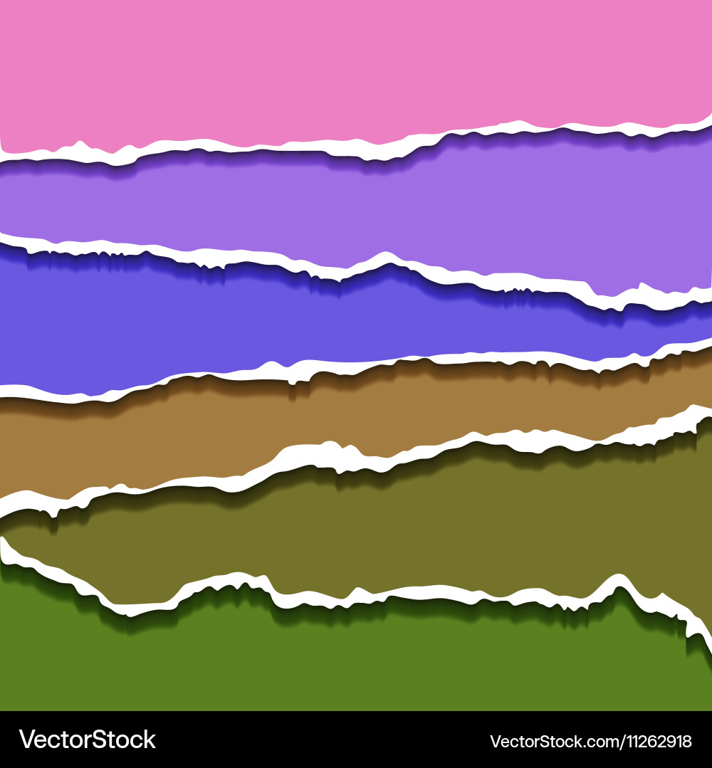 Torn paper dividers for web sites realistic Vector Image