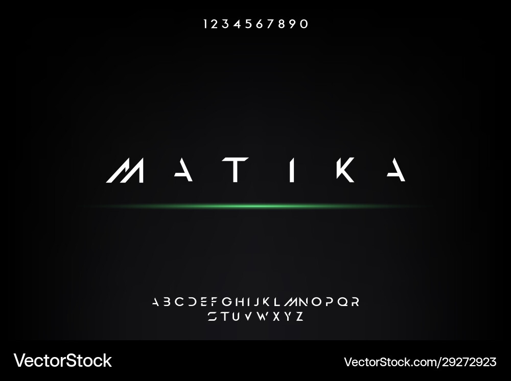 Alphabet font futuristic digital space typography Vector Image