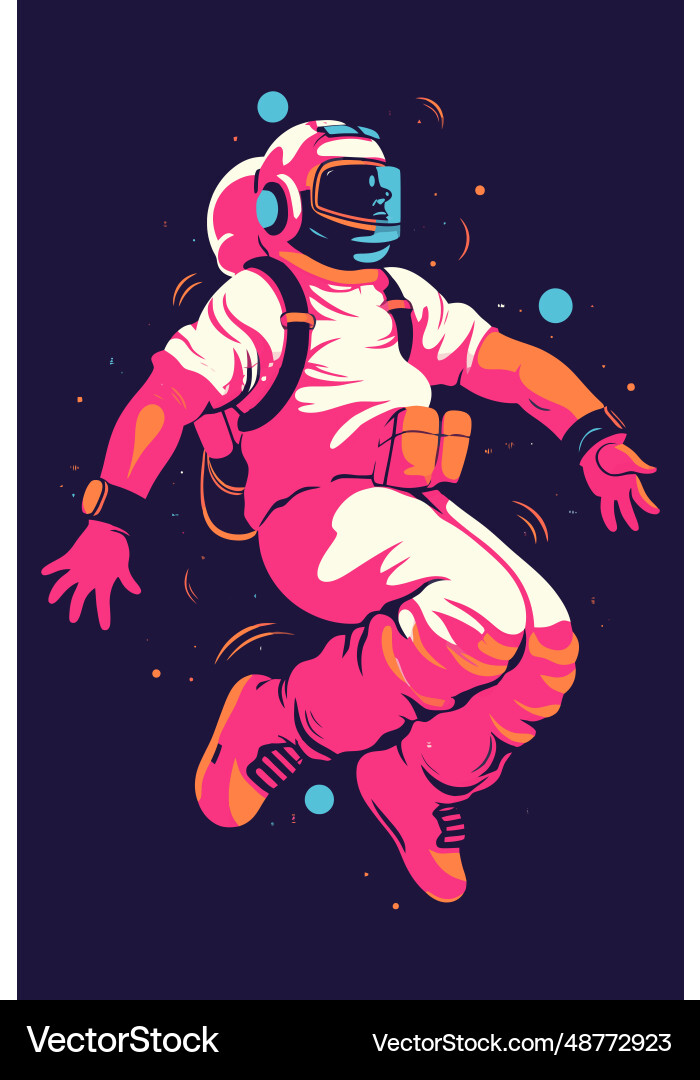 Astronaut in spacesuit of space Royalty Free Vector Image